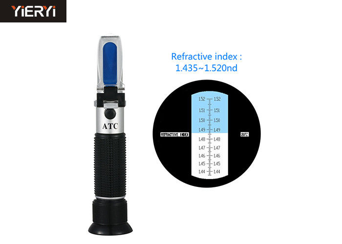 1.435-1.520Nd Optical Refractometer For Oil Testing , Hand Held Brix ...