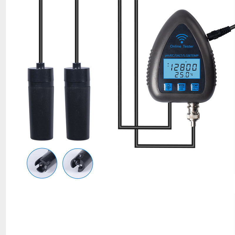 5 in 1 Digital PH Meter with 0.00-14.00pH Range and 0-19900US/CM EC ...