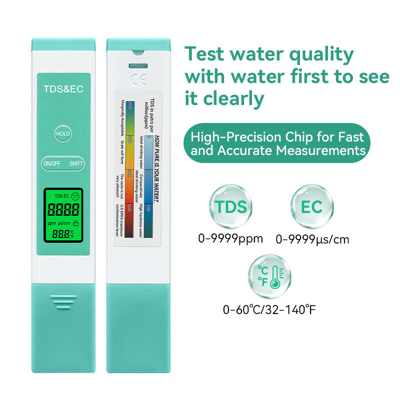 High Precision Titanium Alloy Water TDS Meter 0-9999 ppm