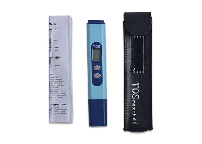 Blue Digital Water TDS Meter Lightweight With LR44 Cell Battery Battery