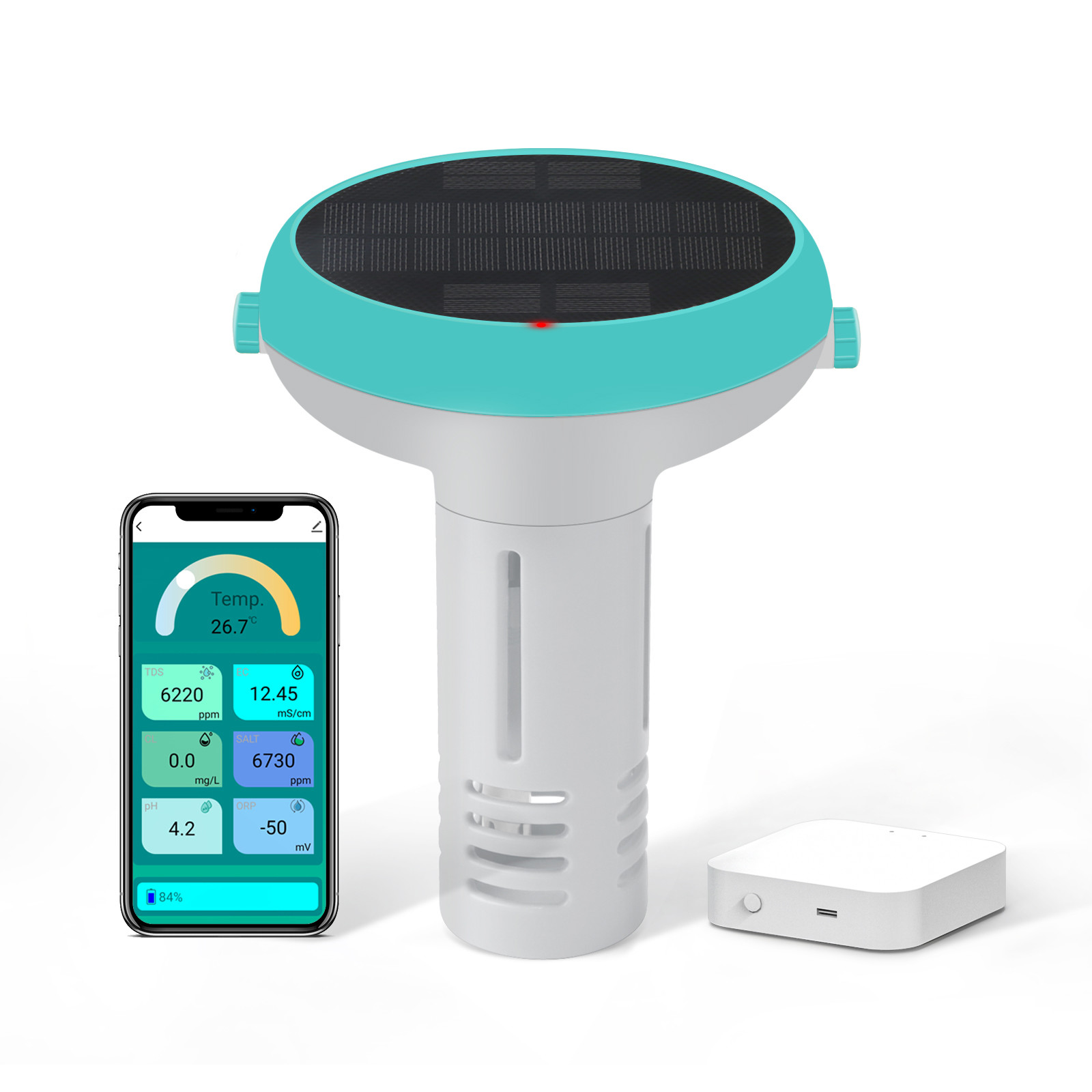 Solar Smart Pool Monitor with Wireless App Connectivity