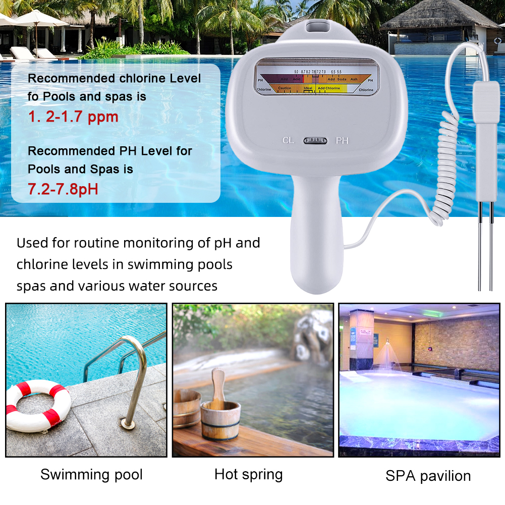 2-in-1 Digital PH & Chlorine Tester for Pools & Aquariums