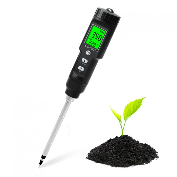 LCD Display Soil Ec Meter 2 In 1 Multipurpose Conductivity Tester