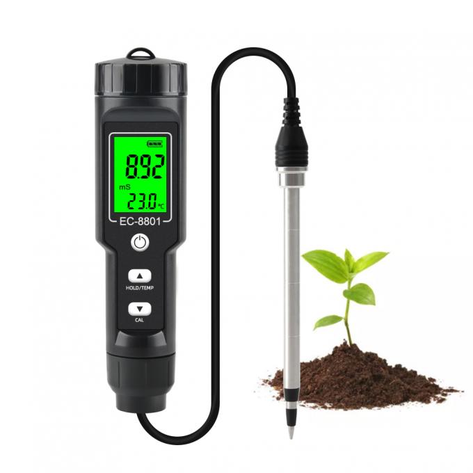 Portable Digital EC Soil Temperature Tester For Farm Measurement